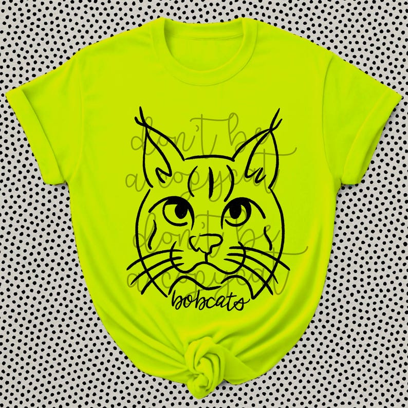 Doodle Mascots Bobcats Spirit Design PNG | School Mascot Custom Digital ...