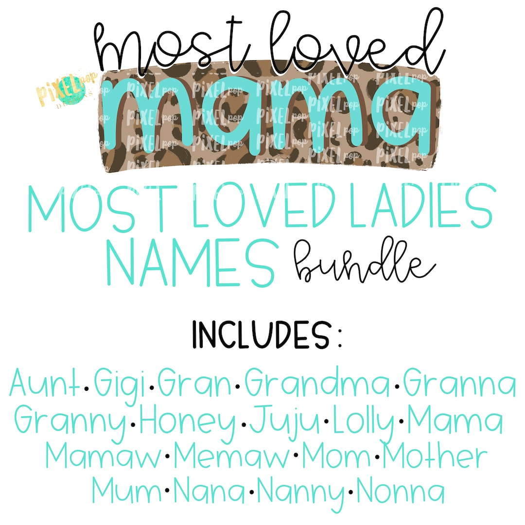 Most Loved Ladies Names Design Bundle | Mother's Day Design ...