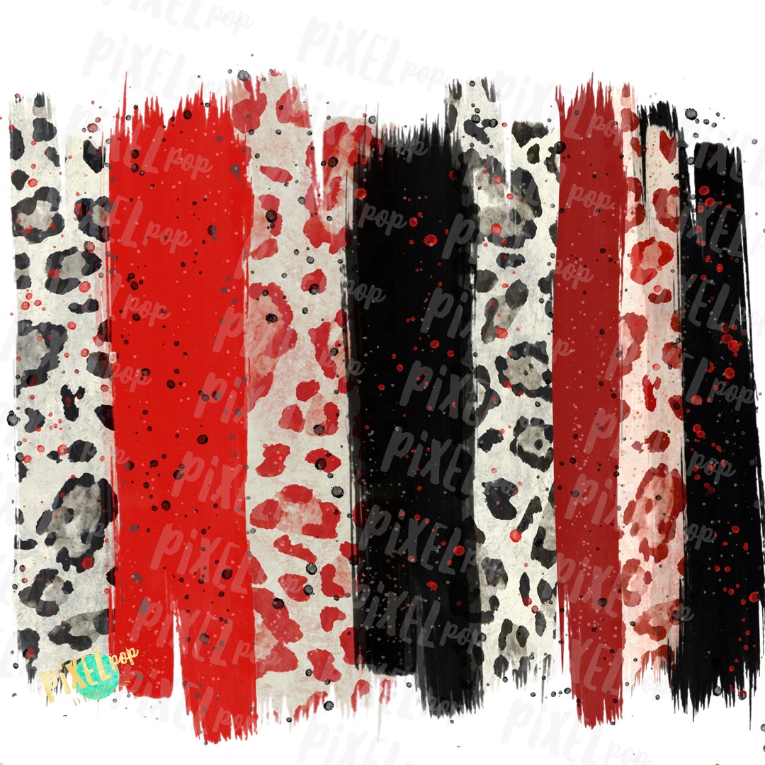 Red and Black Brush Stroke Background Hand Drawn Sublimation PNG | Team ...
