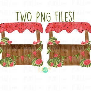 Watermelon Stand Watercolor PNG Sublimation Design | Hand Drawn PNG ...