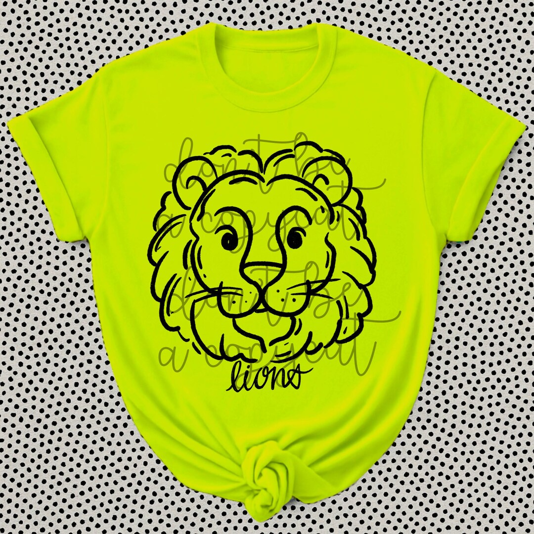 Doodle Mascots Lion Spirit Design PNG | School Mascot Custom Digital ...