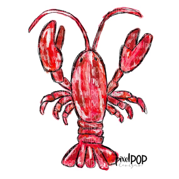 Artsy Crawfish PNG Crawfish Crawfish Art Louisiana Food | Etsy