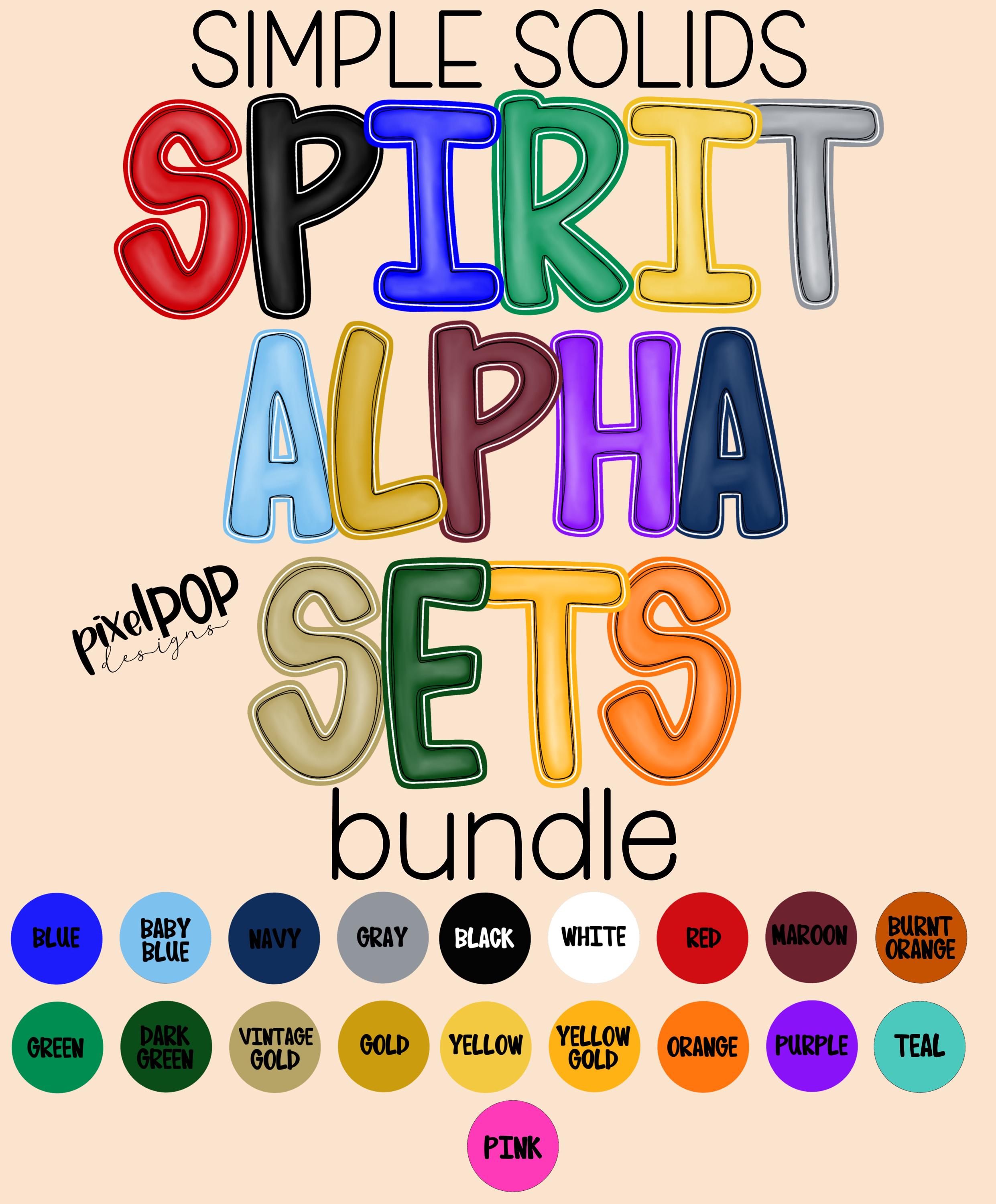 School Spirit Solids PNG Alphabet Set in MAROON Digital Alpha Letter ...