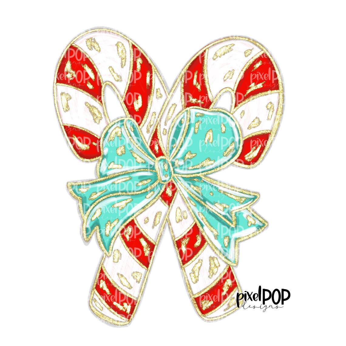 Crossed Candy Canes Gold Foil PNG Design | Holiday Christmas | Santa ...