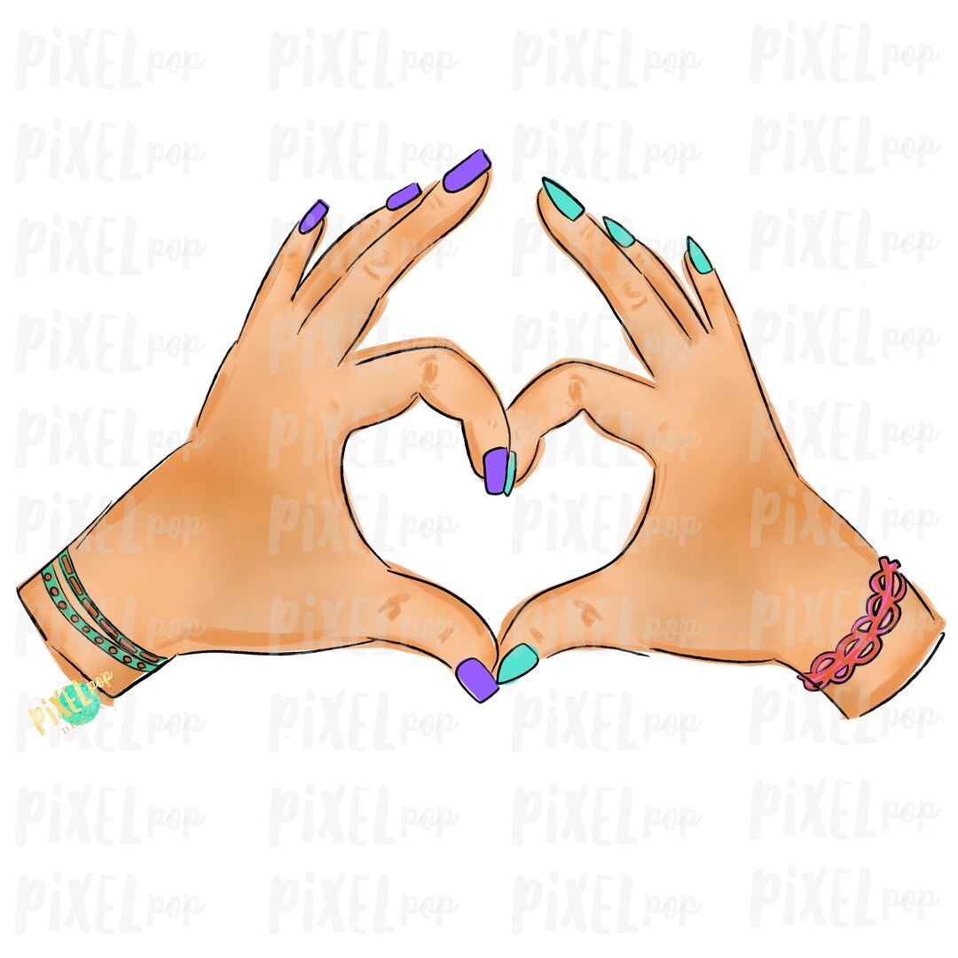 Hand Hearts PNG | Caucasian BFF | Love | Sign Language | Equality ...