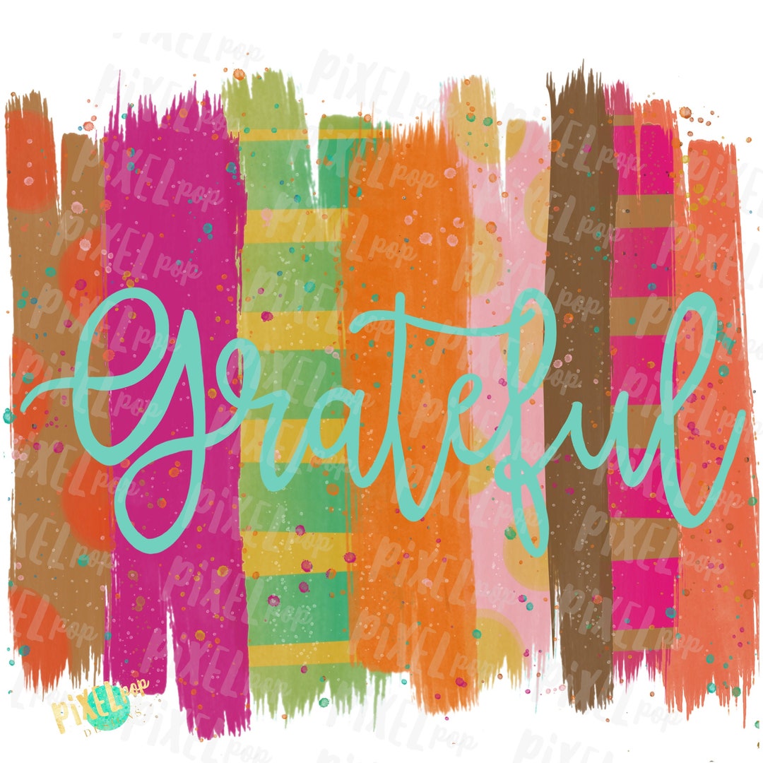Grateful Fall Brush Stroke Background Sublimation PNG | Leopard Print ...