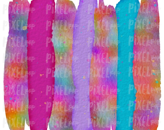 Tie Dye Brush Stroke Clip Art Set for Creative Projects - Etsy Singapore