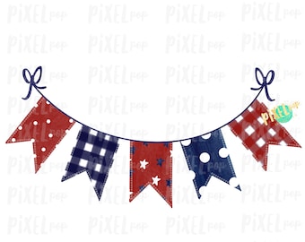 Patriotic Bunting Flags 4th of July Bunting Banner - Etsy