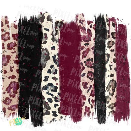 Leopard Background PNG Sublimation Bundle Maroon and Black - Etsy