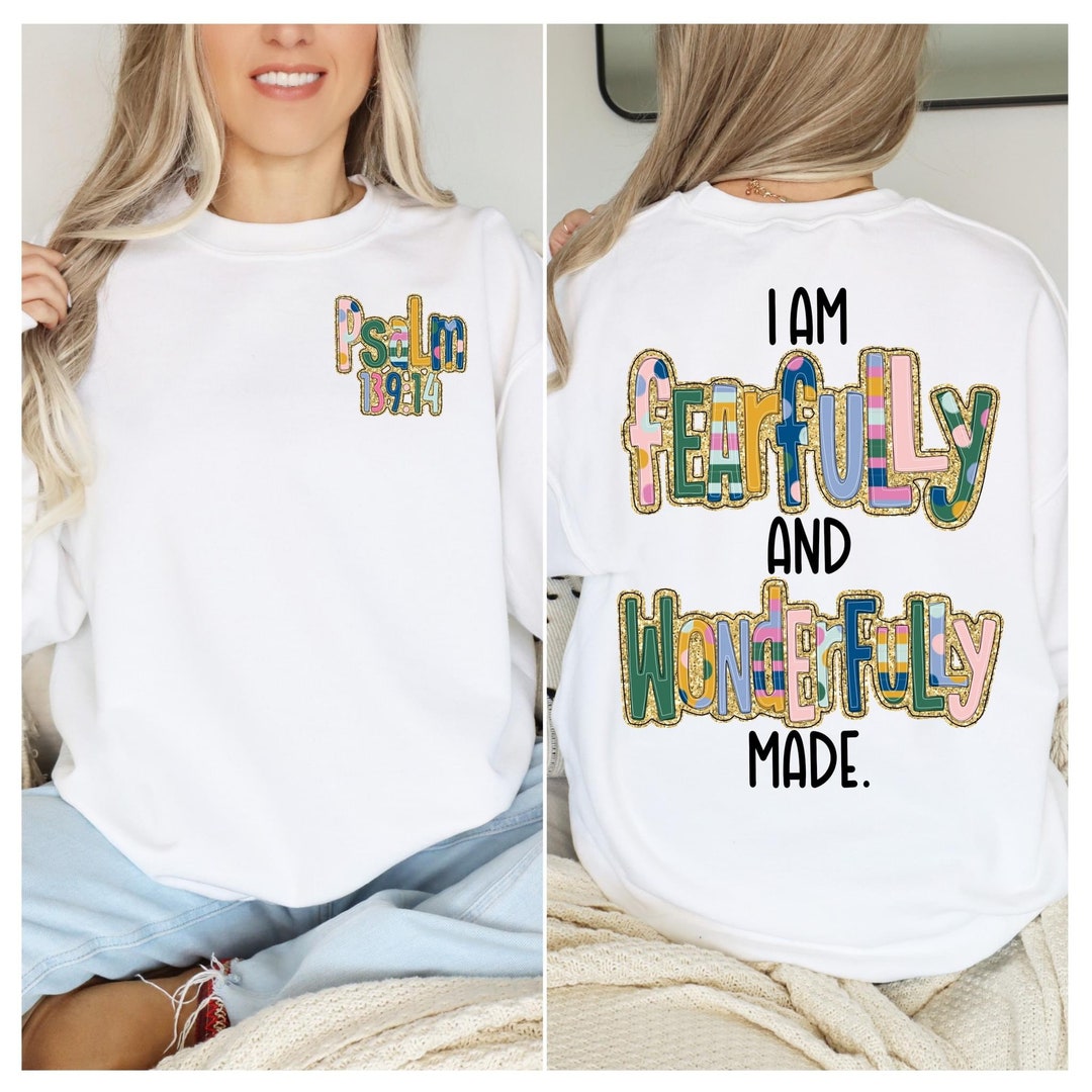 I Am Fearfully Wonderfully Made PNG WITH Pocket Design Religious ...