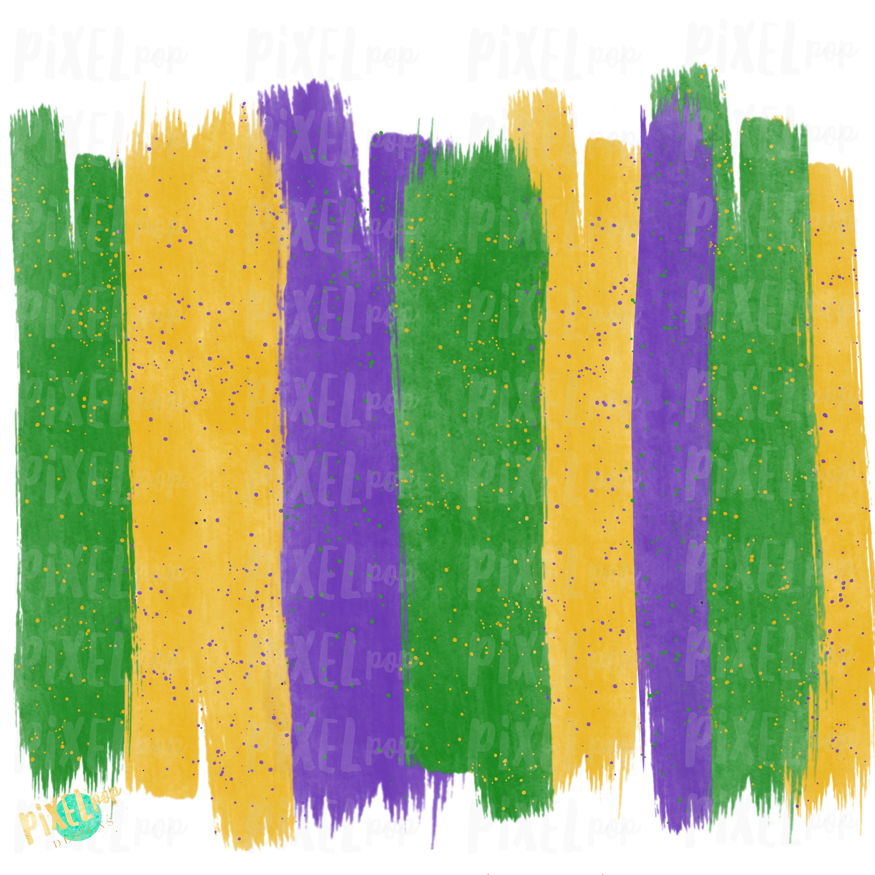 Mardi Gras Brush Stroke Background Art Sublimation PNG New - Etsy