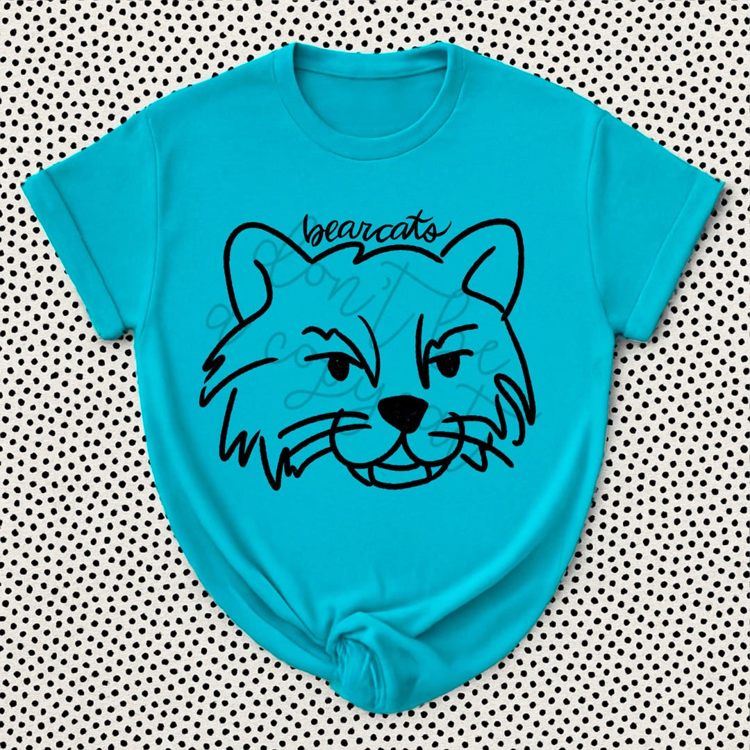 Doodle Mascots Bearcats Spirit Design PNG | School Mascot Custom ...