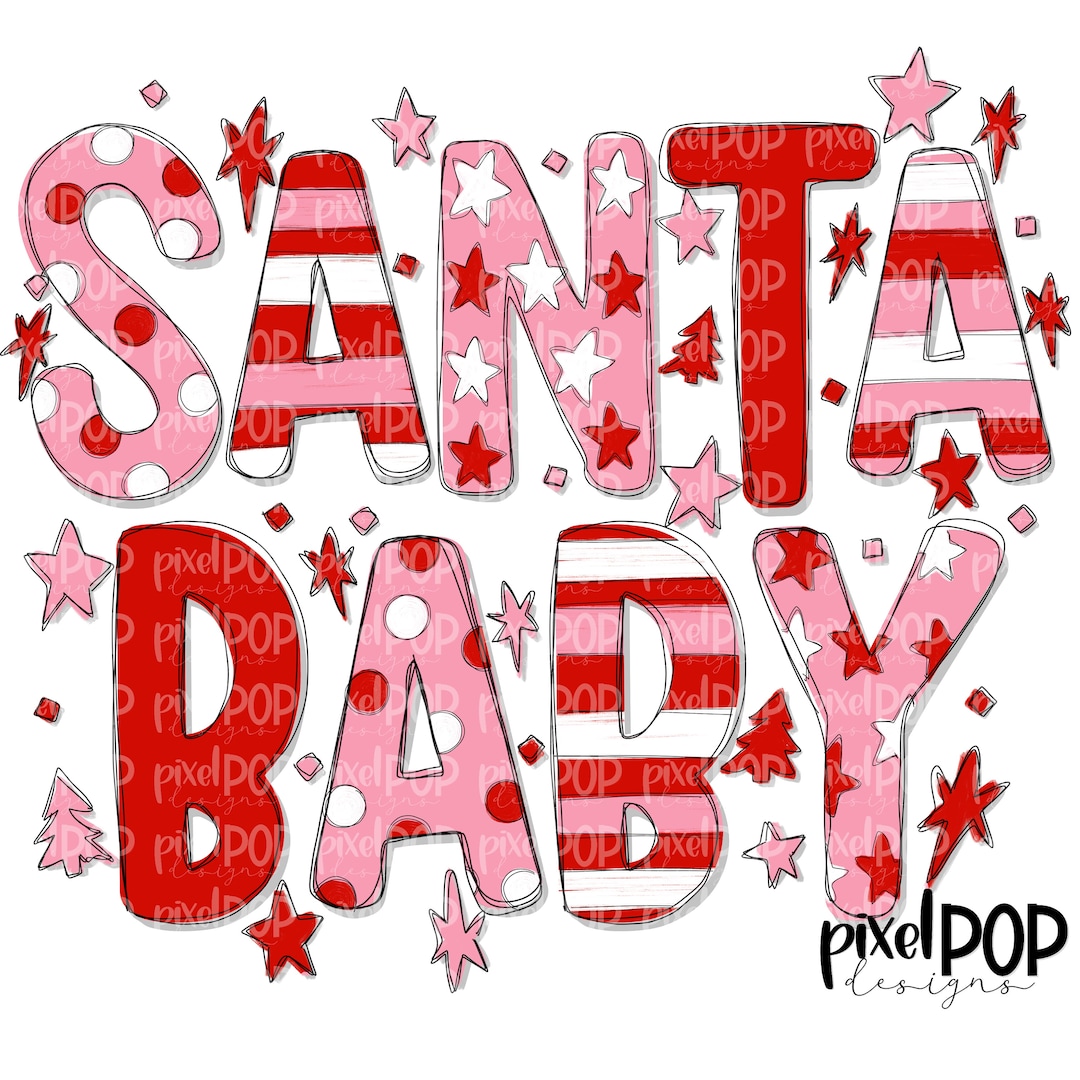Santa Baby Red Pink PNG | Christmas Art | Santa | Santa Clip Art ...