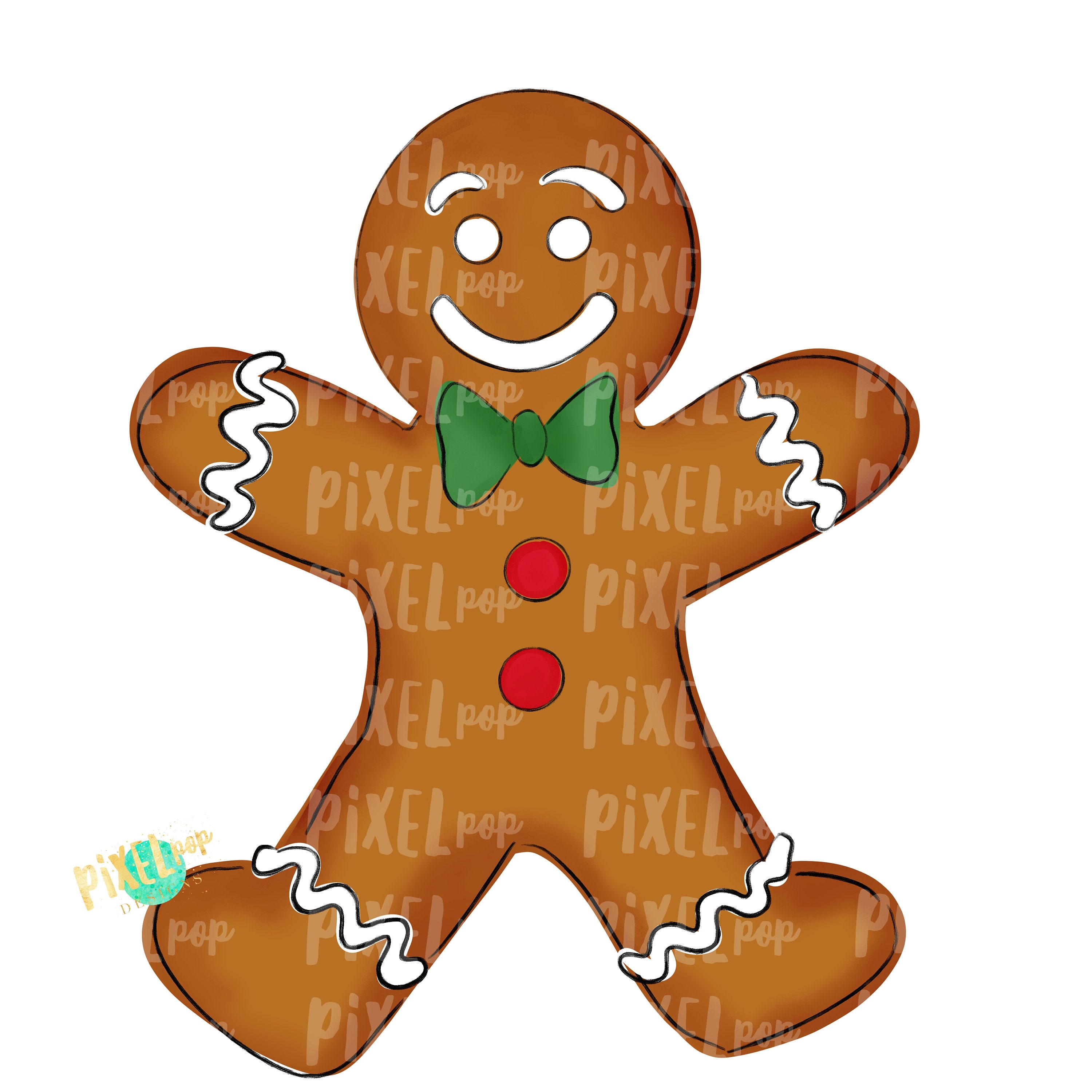 Gingerbread Boy Large PNG Christmas Sublimation Christmas | Etsy