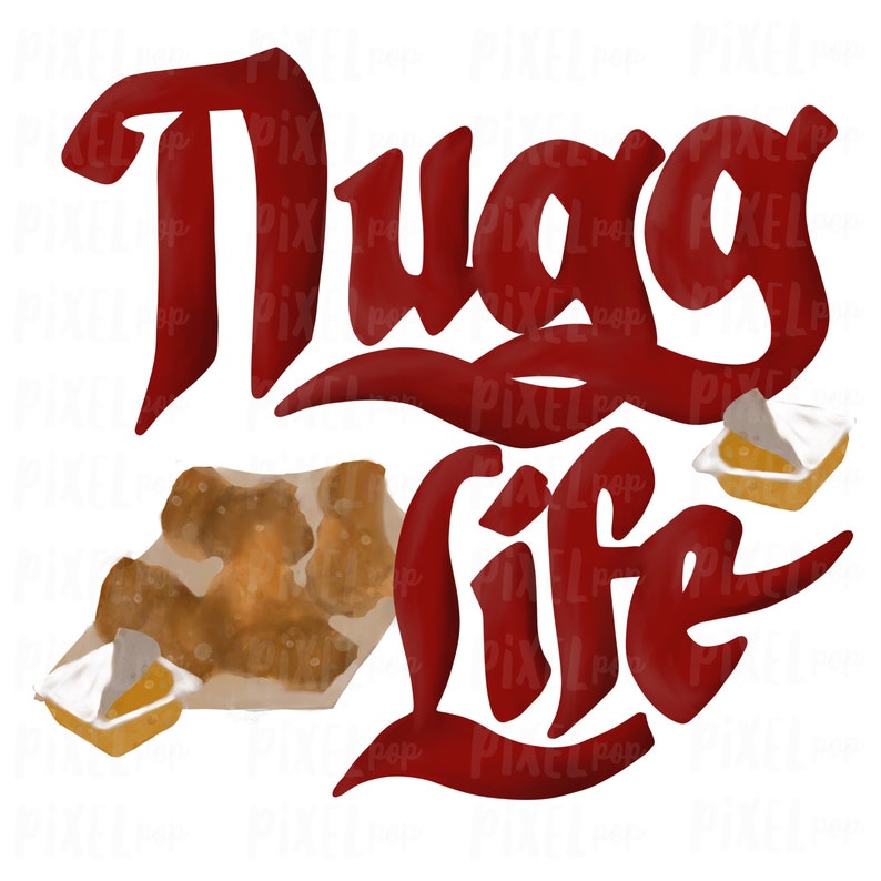 Nugg Life Chicken Nugget Sublimation Design Hand Drawn - Etsy