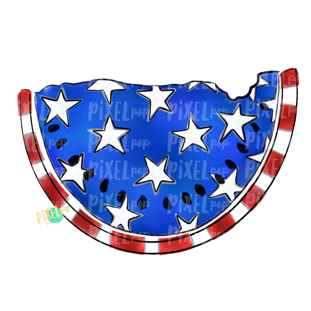 Patriotic July 4 Watermelon PNG | Sublimation Design | Independence Day ...