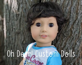 OOAK Custom American Girl Boy Doll Rhys Strawberry Blonde Hair Blue ...