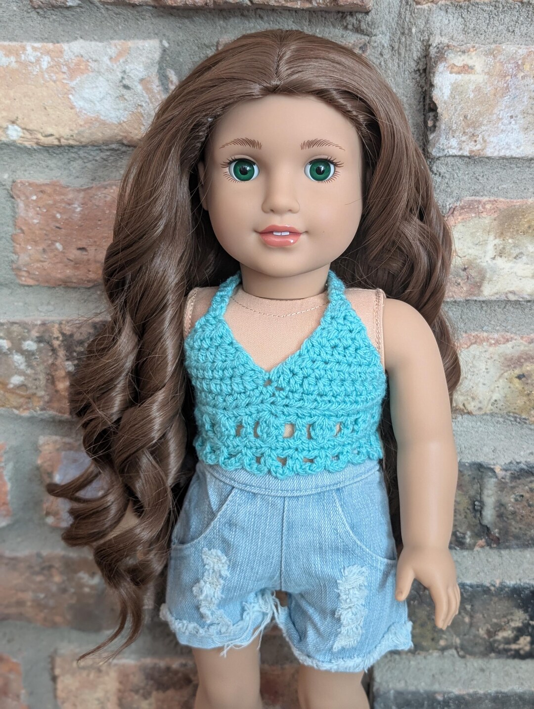 OOAK Custom American Girl Doll Tilly Brown Hair Green Eyes Light Skin ...