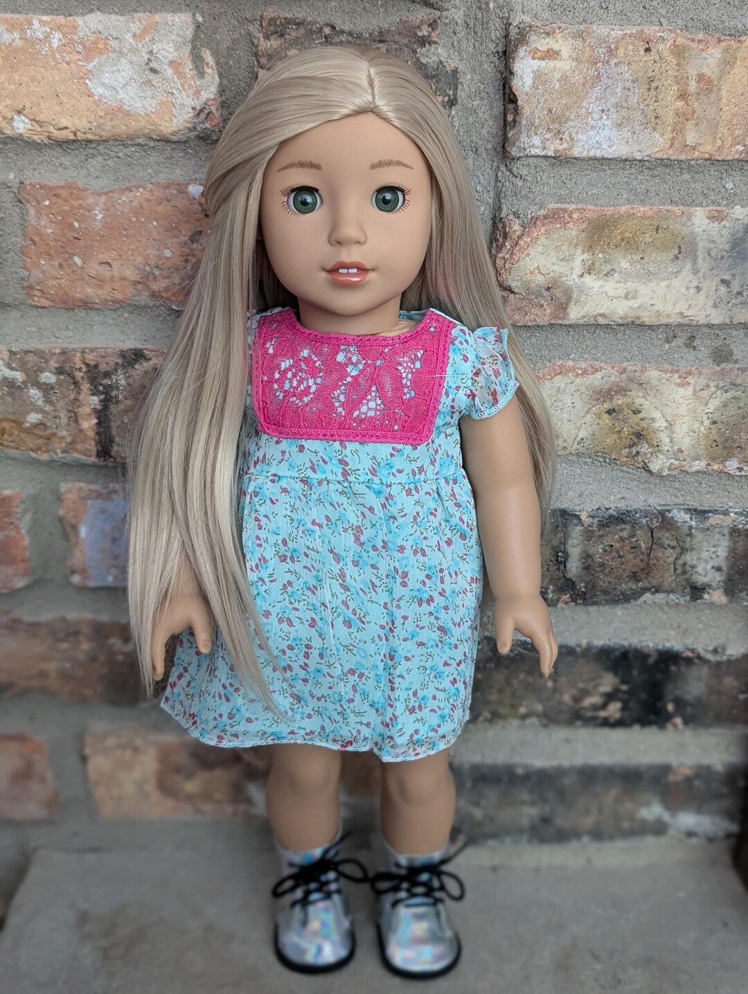 OOAK Custom American Girl Doll Mathilda Blonde Hair Green Eyes Light ...