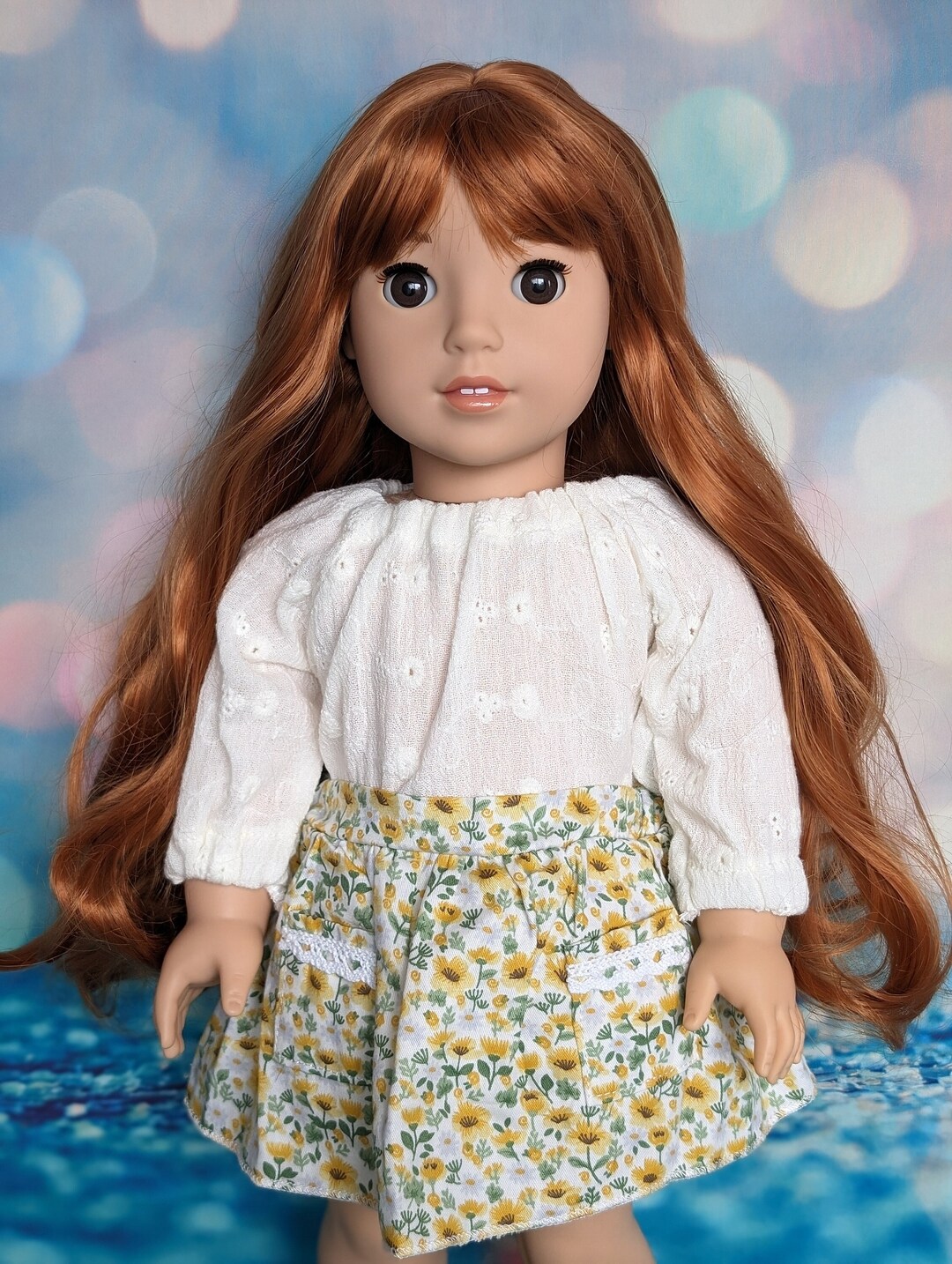 OOAK Custom American Girl Doll Adriana Red Hair Brown Eyes Light Skin ...