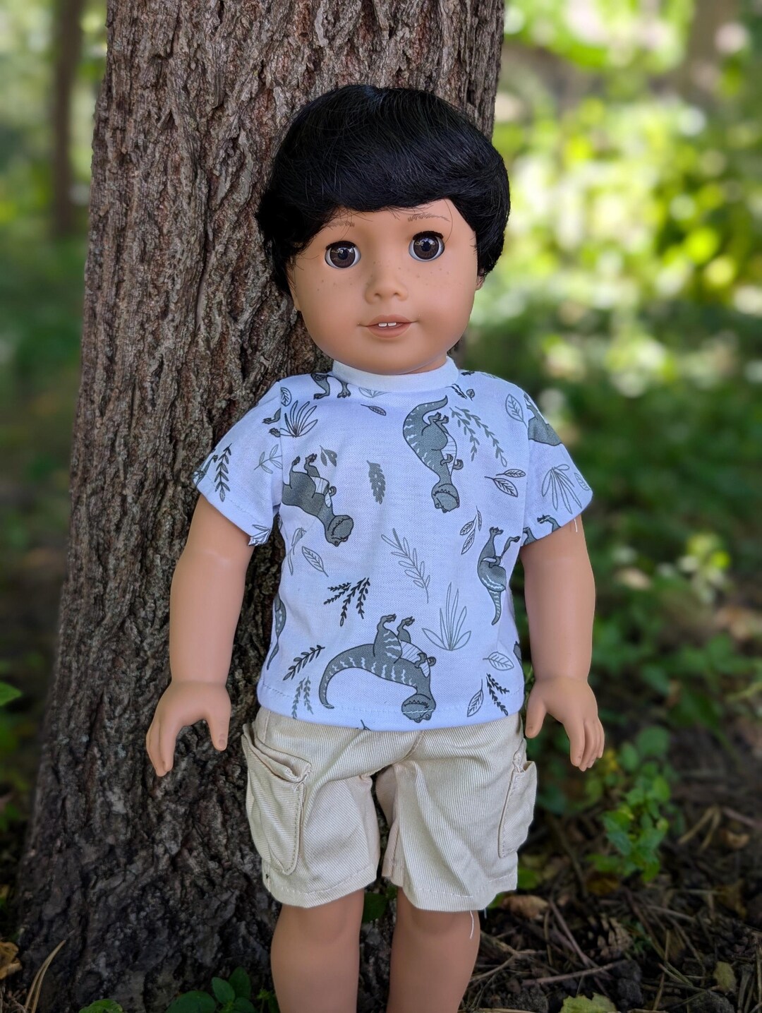 OOAK Custom American Girl Boy Doll Carter Black Hair Brown Eyes Medium ...