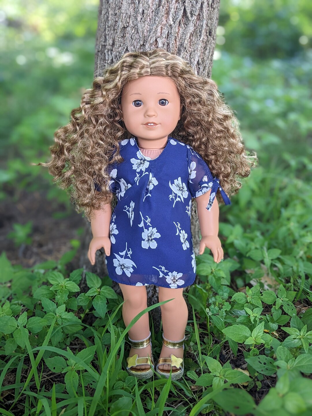 OOAK Custom American Girl Doll Julissa Caramel Brown Hair Brown Eyes ...