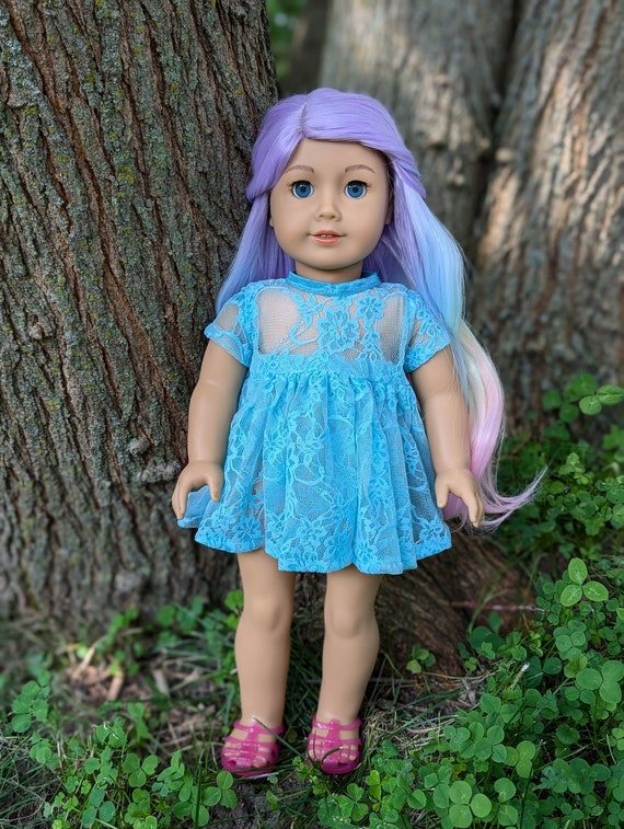 OOAK Custom American Girl Doll Tinley Pastel Rainbow Hair Blue Eyes Light Skin Tone Classic Mold Etsy Canada