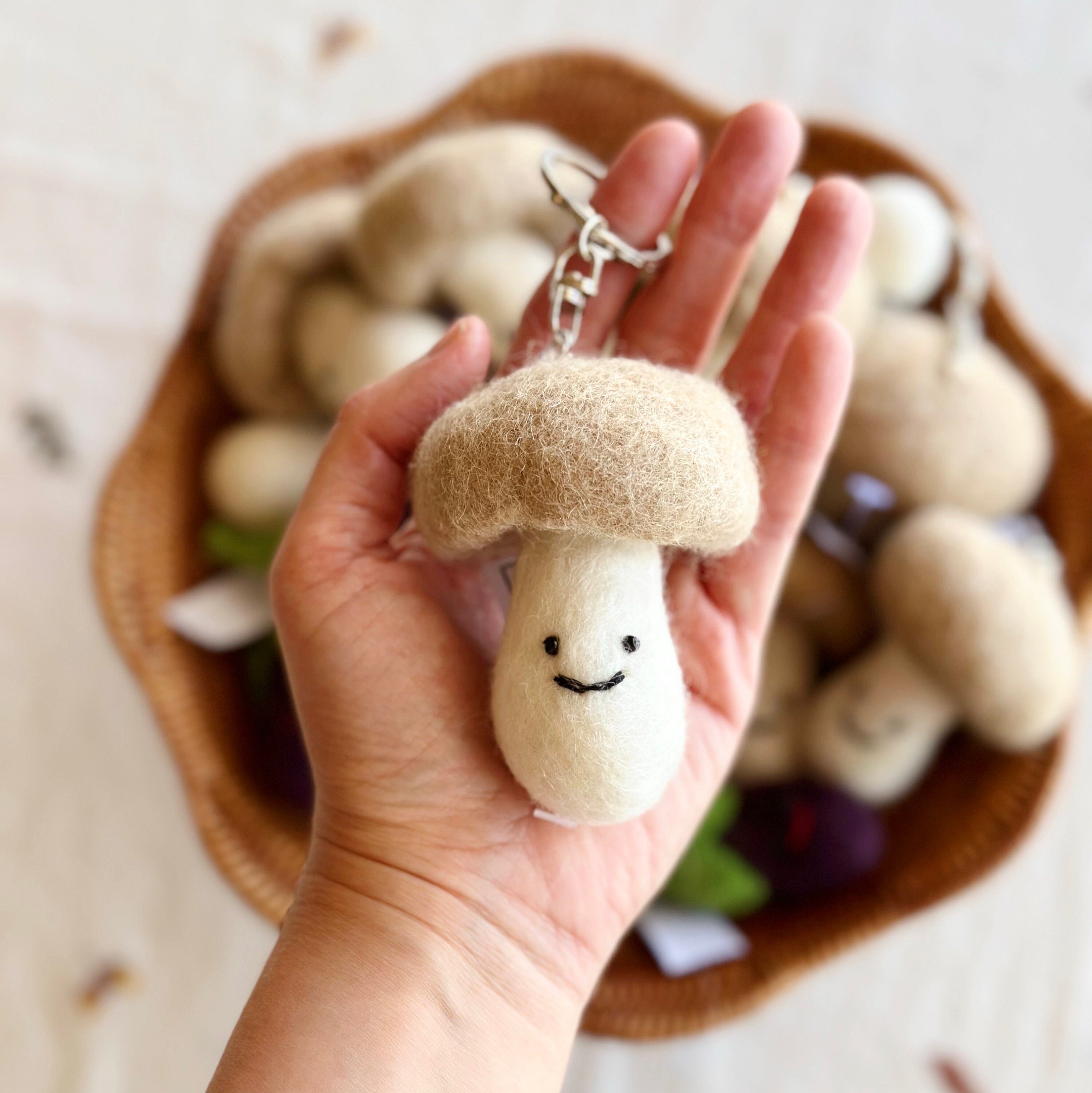 VEGGIE Felt Keychain Wool Felt Charm Keychain Vegetable - Etsy