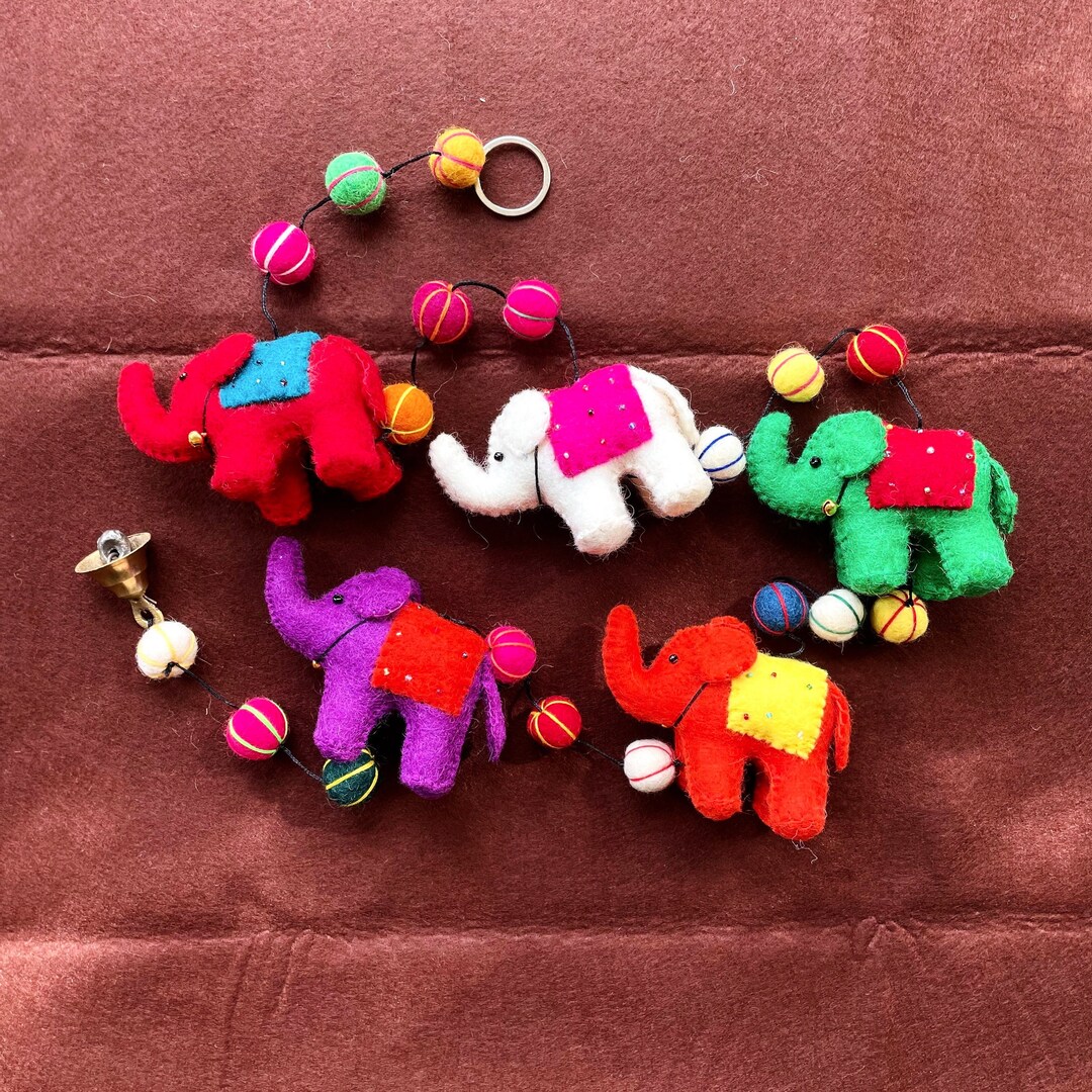 Elephants Wool Felt Garland | Elephants Felt Garland | Animal Garland ...