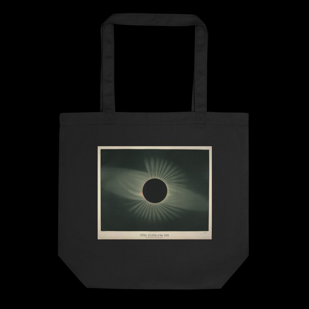 Vintage Illustration Solar Eclipse Tote Bag Total Eclipse of the Sun - Etsy