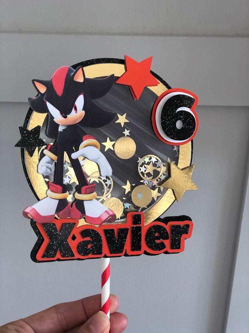 Shadow the Hedgehog topper de pastel personalizado. Storm - Etsy México
