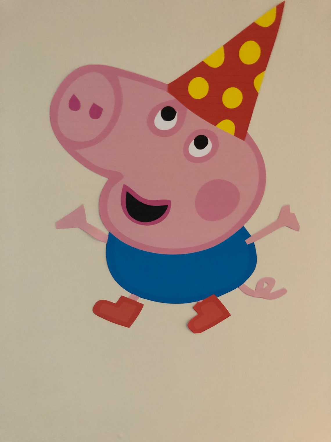 George Pig large vinyl wall sticker. George Pig Party Theme. | Etsy