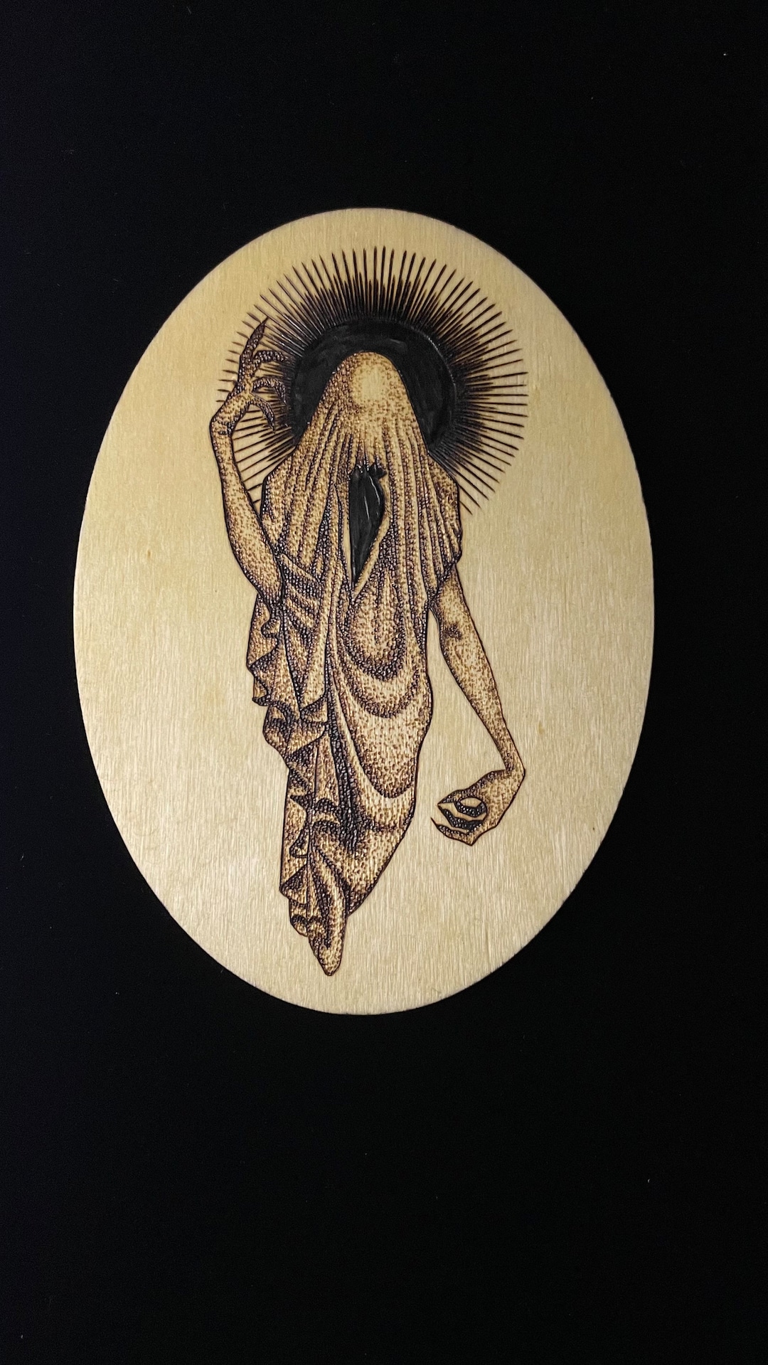 Creeper Reaper Stipple Wood Burn - Etsy