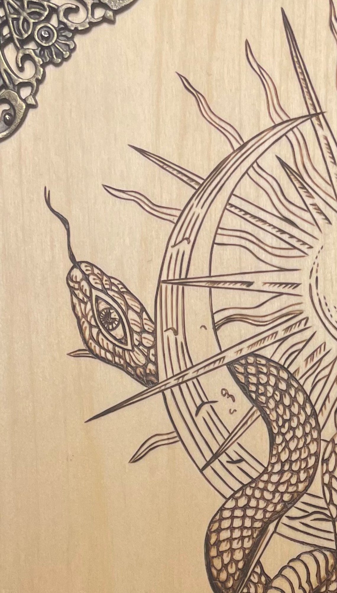 Snake Wood Burn | Handmade | Pyrography - Etsy