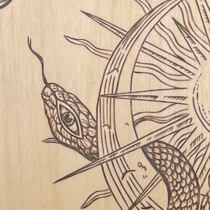 Snake Wood Burn | Handmade | Pyrography - Etsy