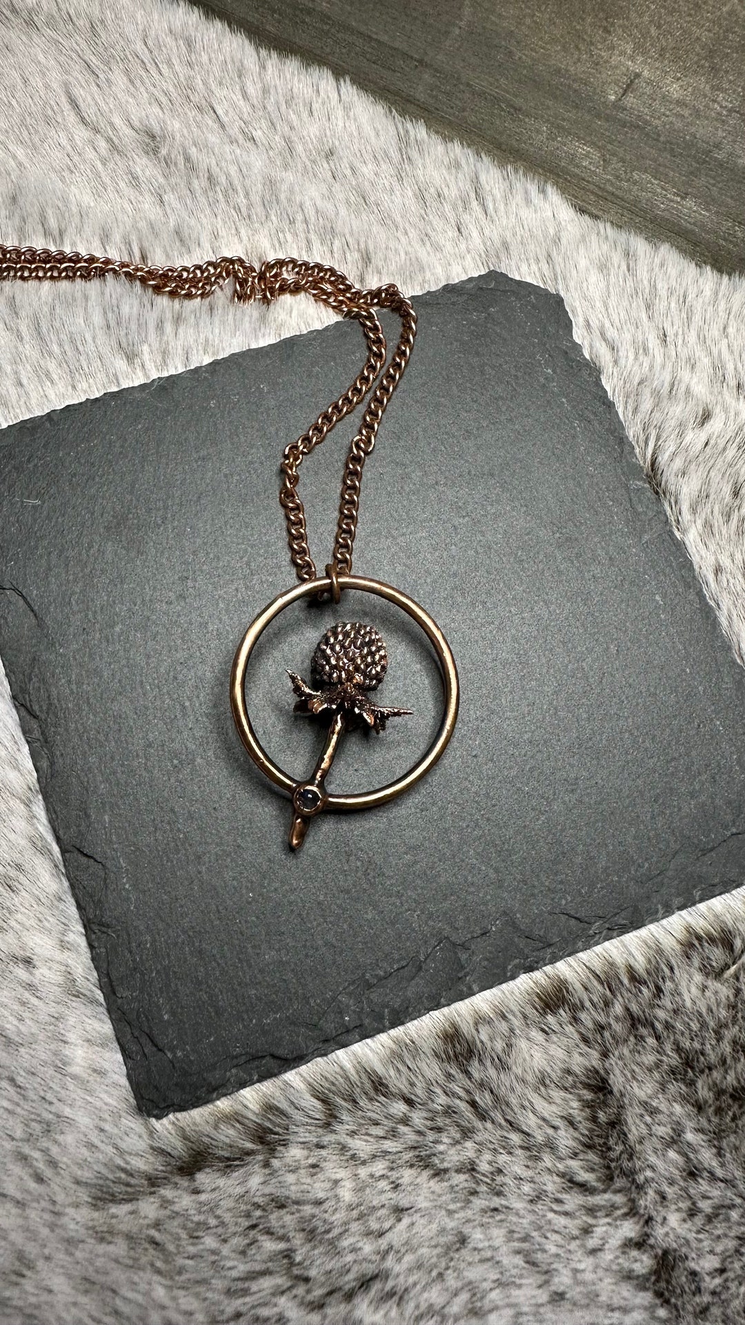 Wild Strawberry Copper Electroformed Pendant - Etsy