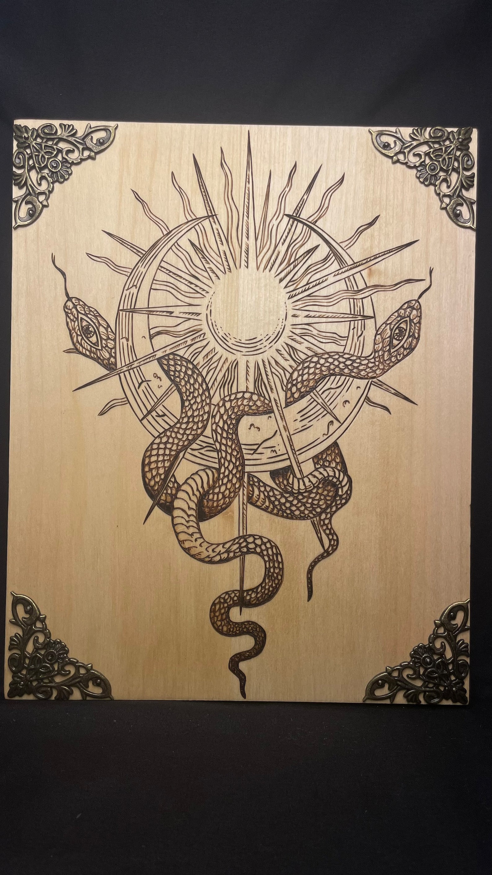 Snake Wood Burn | Handmade | Pyrography - Etsy