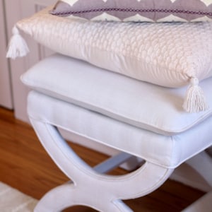 X Bench - Ottoman - Custom Upholstery - Custom X Bench - Self Welt Trim ...