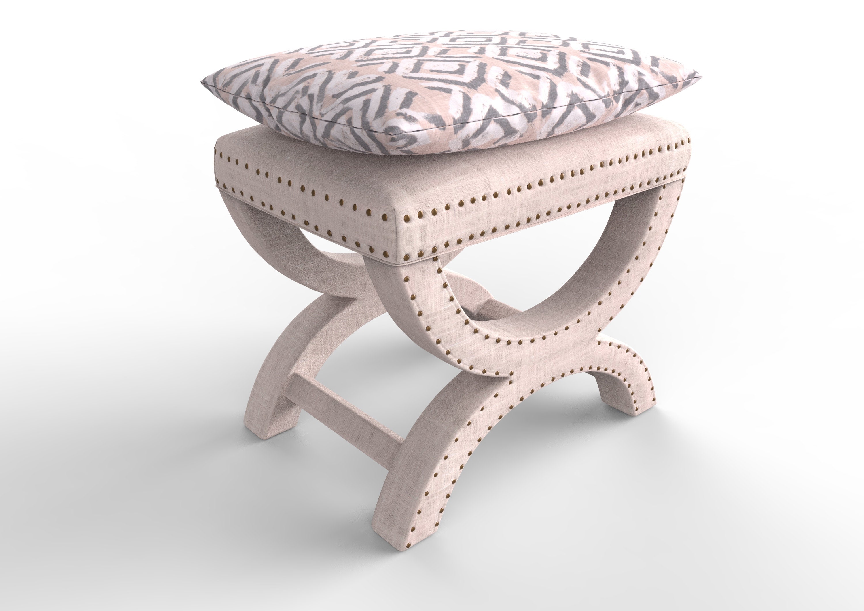 X Bench Ottoman Custom Upholstery Fabric Included - Etsy