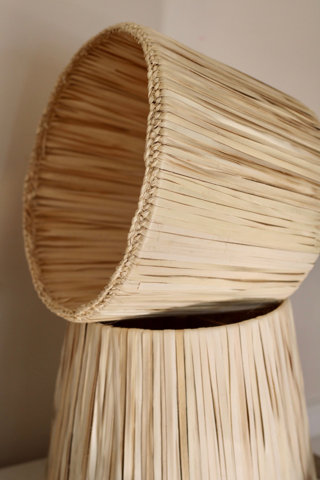 Raffia Lampshade-empire Raffia Shade-natural Lampshade - Etsy