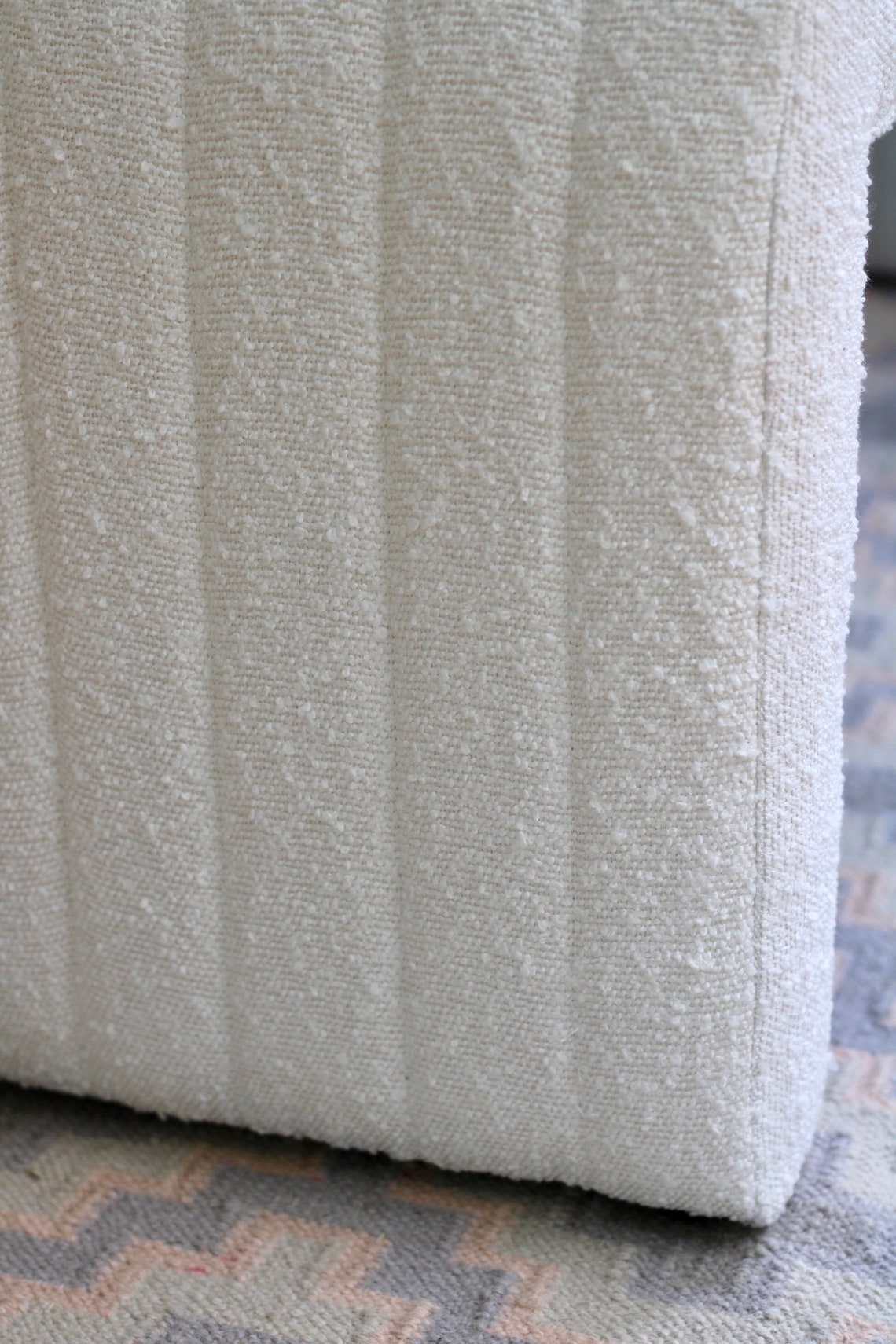 Boucle Waterfall Bench Waterfall Bench Boucle Upholstery - Etsy