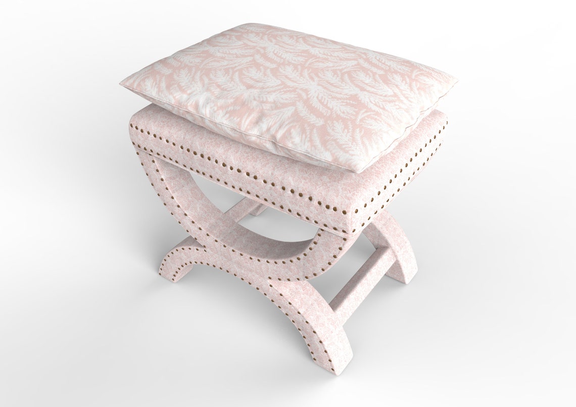 X Bench Ottoman Custom Upholstery Fabric Included | Etsy