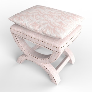 X Bench - Ottoman - Custom Upholstery - Fabric Included - Nailhead Trim ...