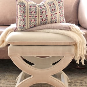 X Bench - Ottoman - Custom Upholstery - Custom X Bench - Self Welt Trim ...