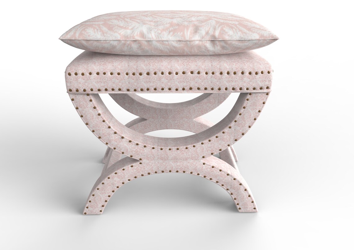 X Bench Ottoman Custom Upholstery Fabric Included | Etsy