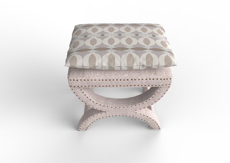 X Bench - Ottoman - Custom Upholstery - Fabric Included - Nailhead Trim ...