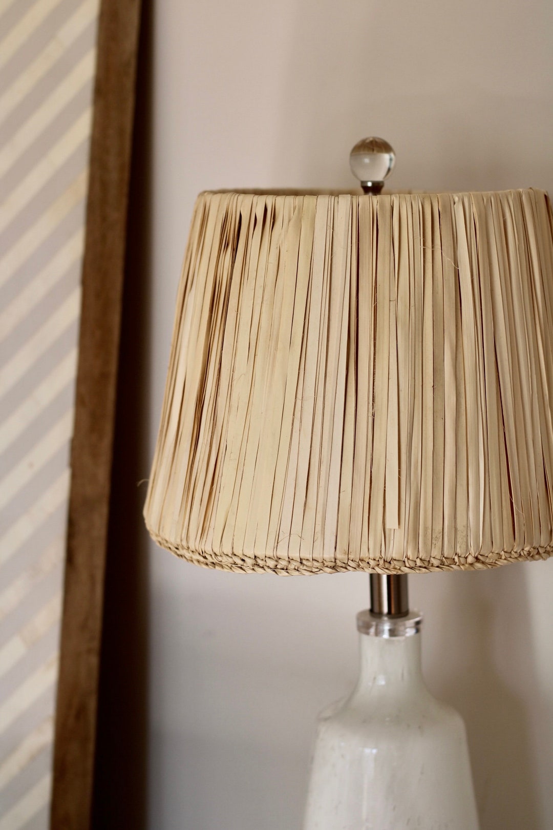 Raffia Lampshade-empire Raffia Shade-natural Lampshade - Etsy