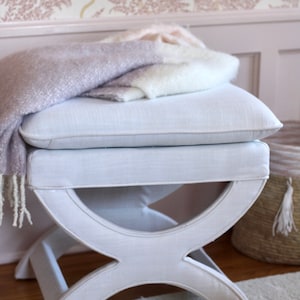 X Bench - Ottoman - Custom Upholstery - Custom X Bench - Self Welt Trim ...