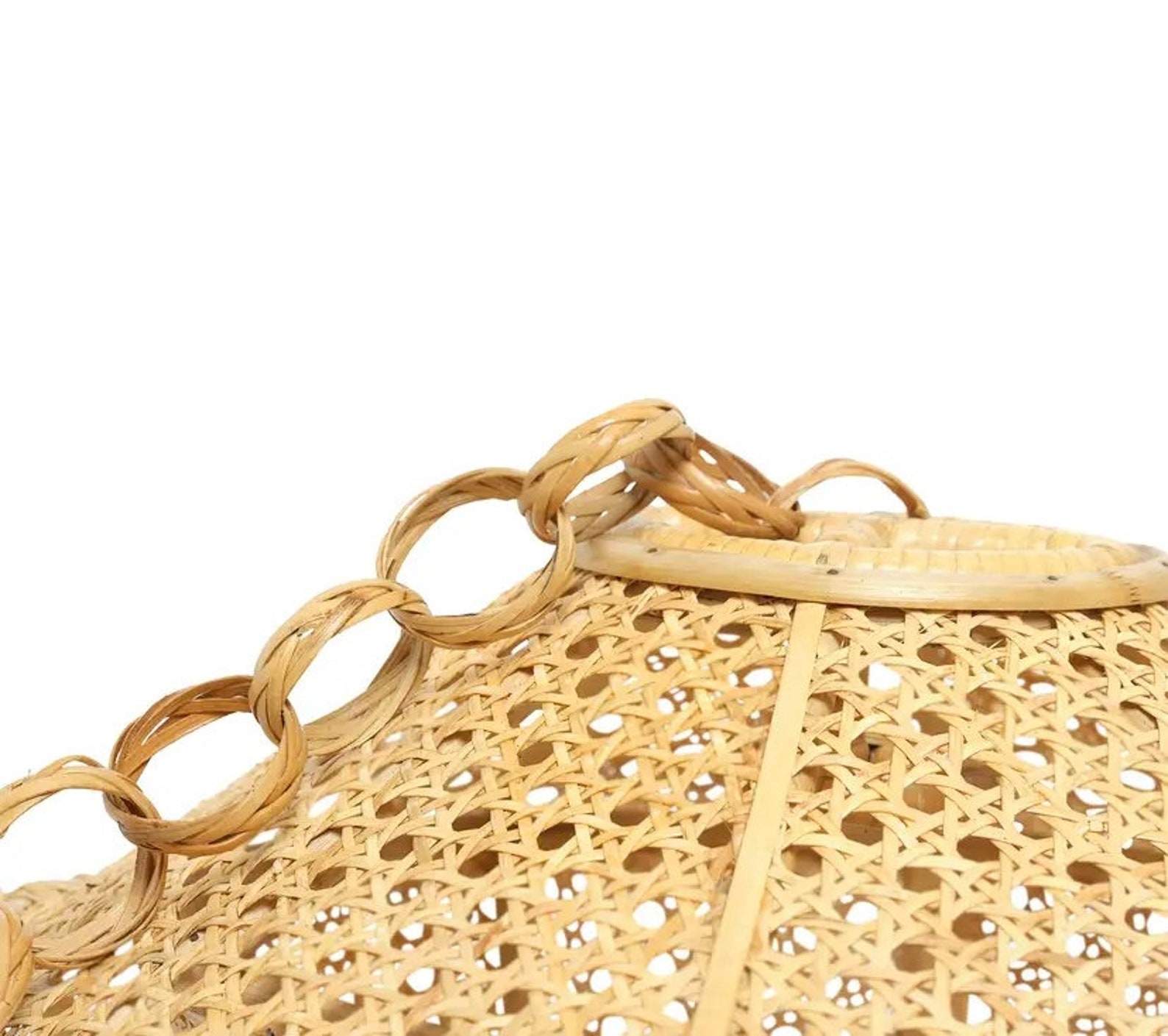 Rattan Light Fixture-rattan and Cane Light Fixture-rattan Hanging Light ...