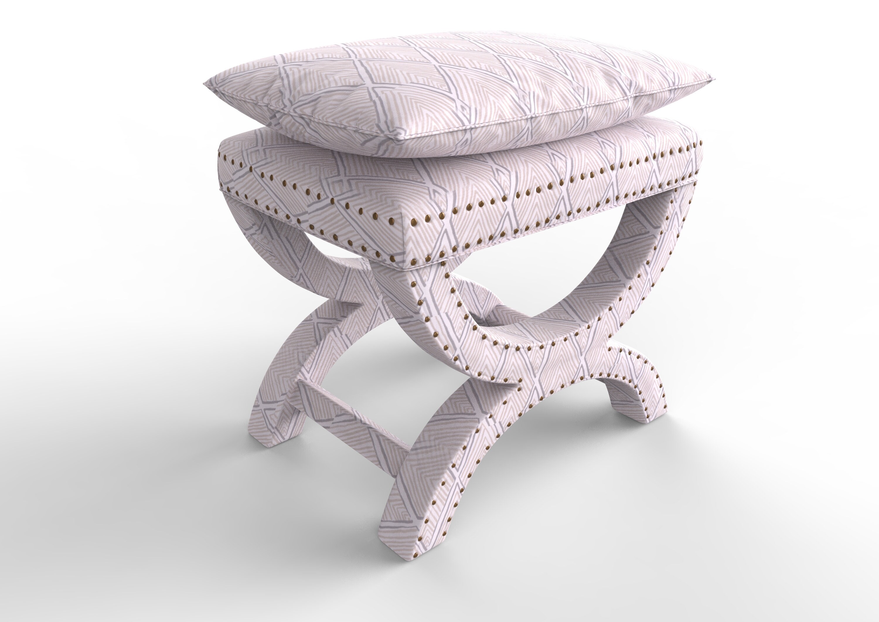 X Bench Ottoman Custom Upholstery Fabric Included - Etsy